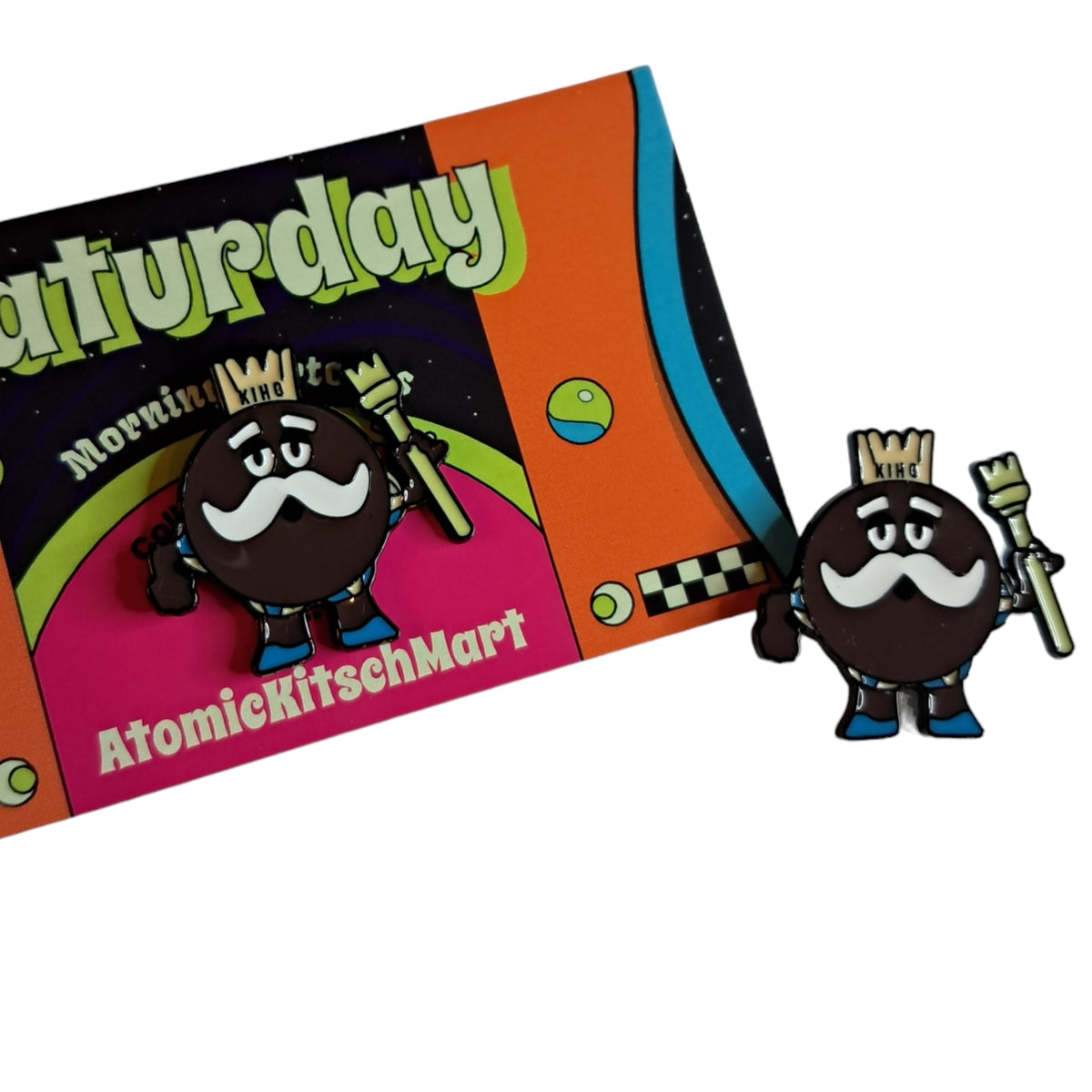 King Ding Dong Enamel Pin – Atomic Kitsch Mart
