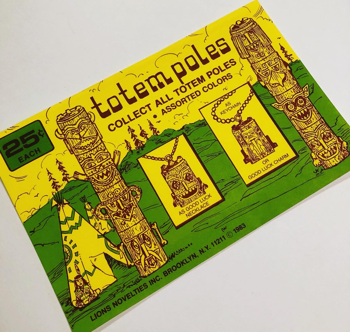 1983 Totem Poles Gumball Toy Sign – Atomic Kitsch Mart